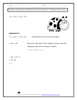Adding, Subtracting, Multiplying Complex Numbers Worksheets